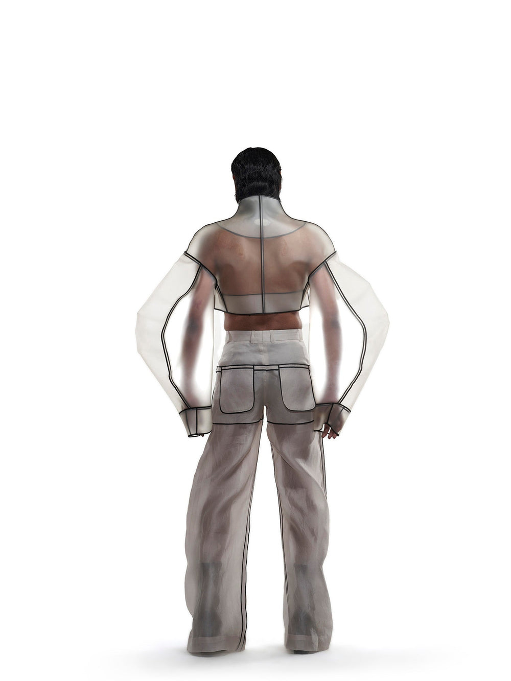 Structured crop peplum jacket